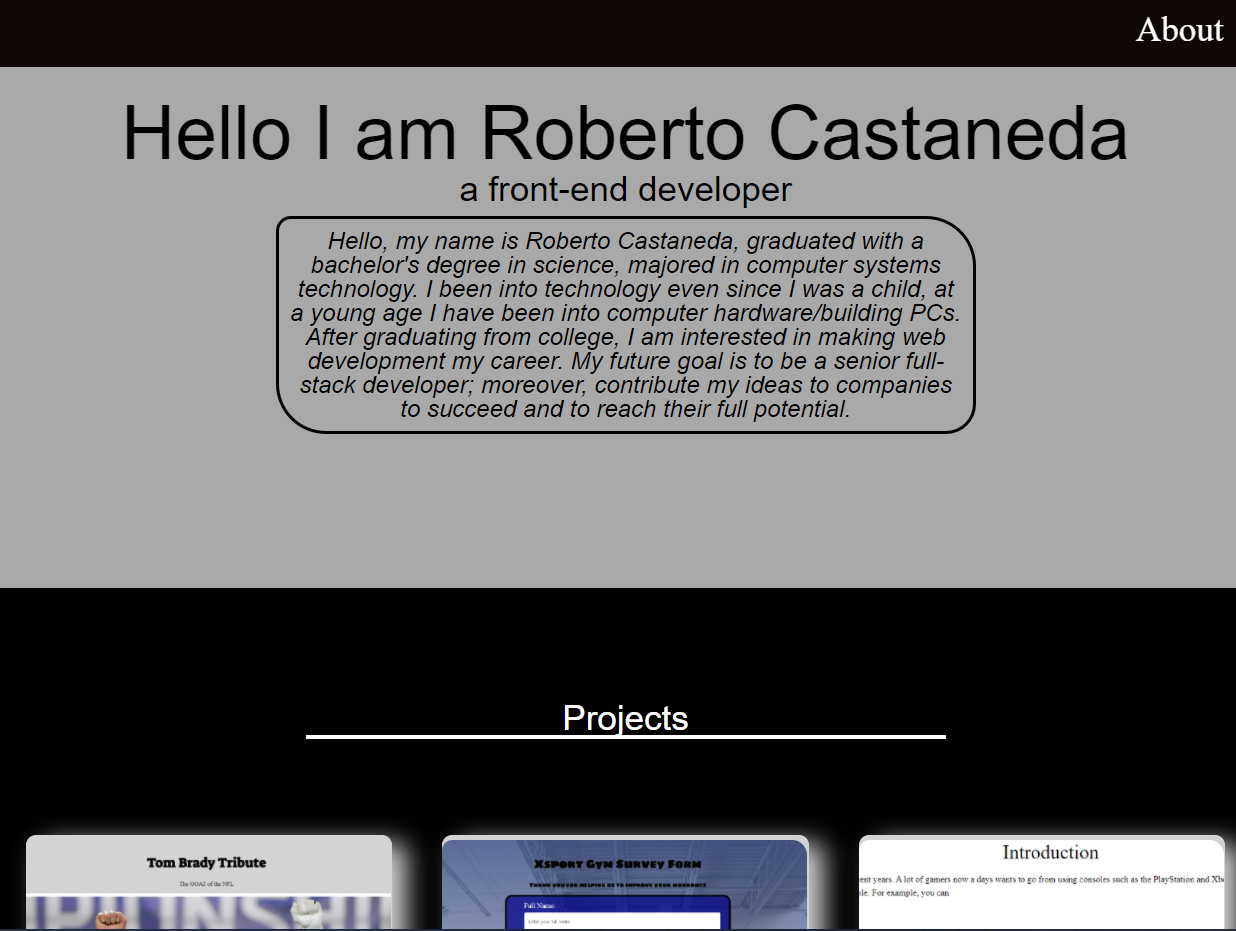 Roberto Castaneda Portfolio